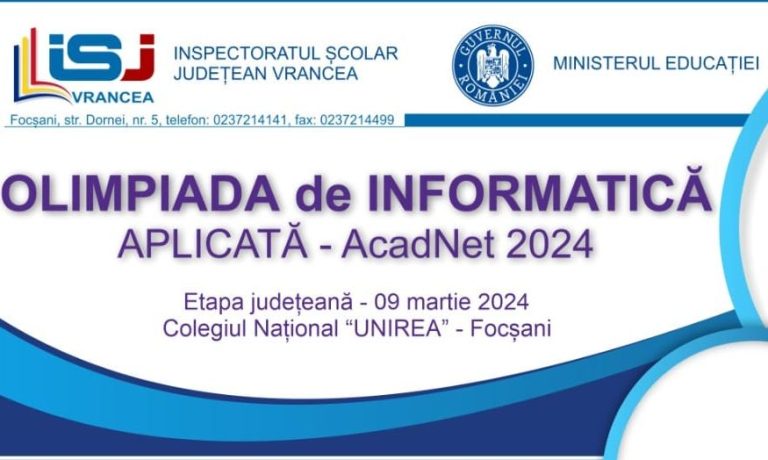 Calificații la Olimpiada de Informatică Aplicată – AcadNet 2024 ...